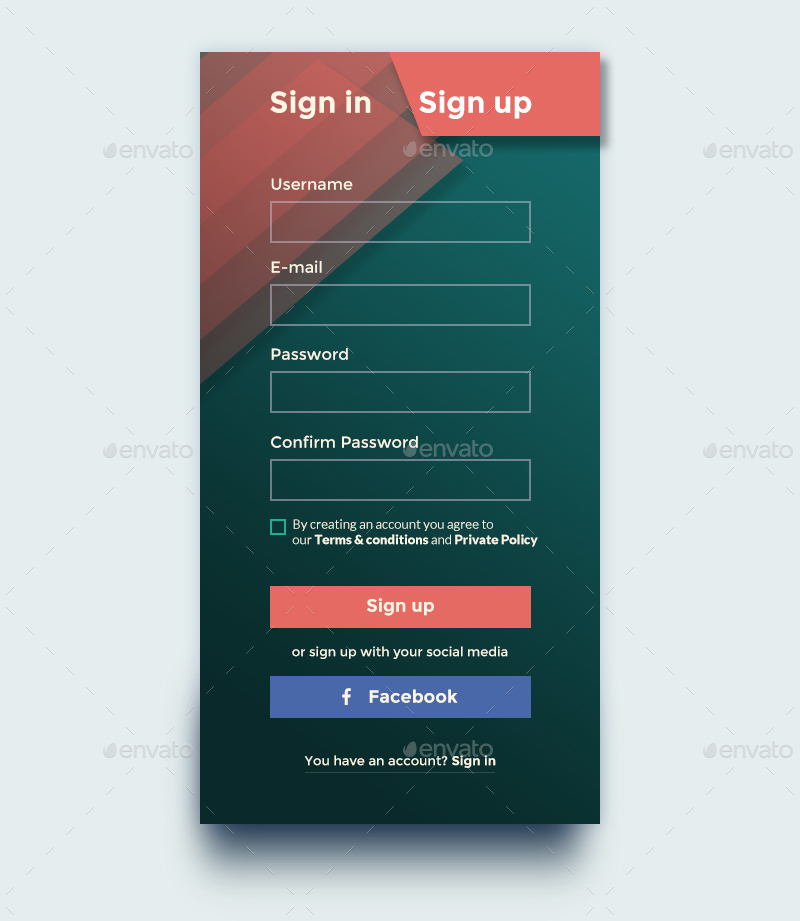 Modern Web Forms, Web Elements | GraphicRiver
